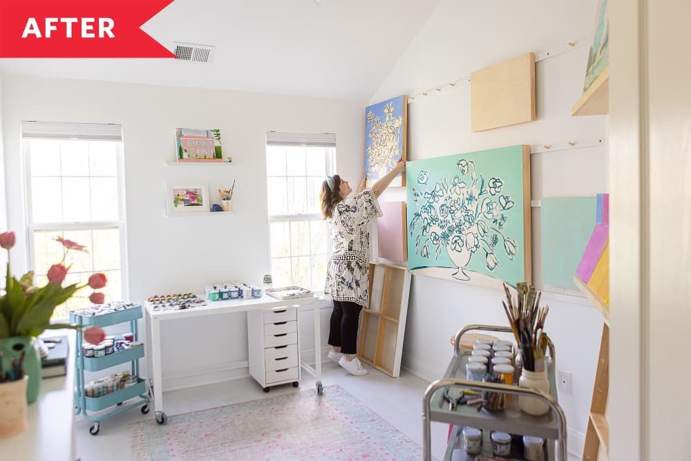 Studio Transformation on Apartment Therapy - Jennifer Allevato Fine Art